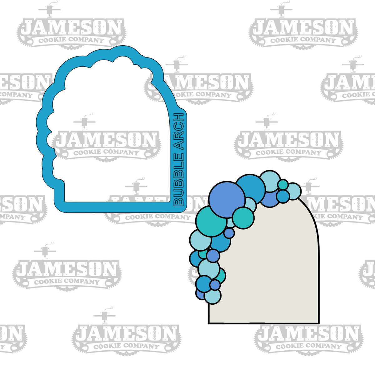 Bubble Balloon Arch Plaque #1 Cookie Cutter - Arch Shape Plaques for B ...
