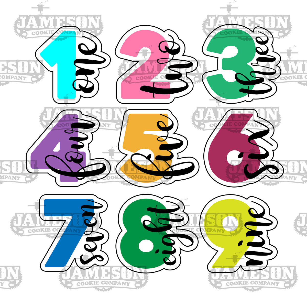 Side Number Set in 4 Inches – Jameson Cookie Company